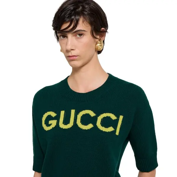 Gucci Soft Wool Top With Intarsia
