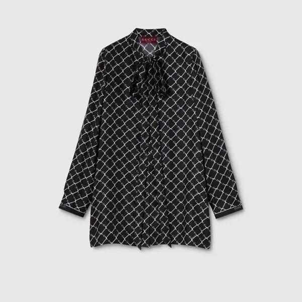Gucci Printed Silk Twill Dress