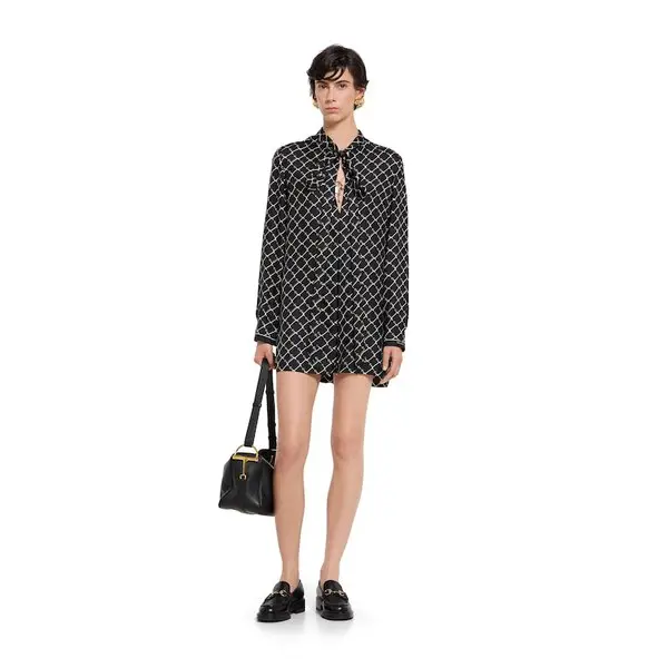 Gucci Printed Silk Twill Dress