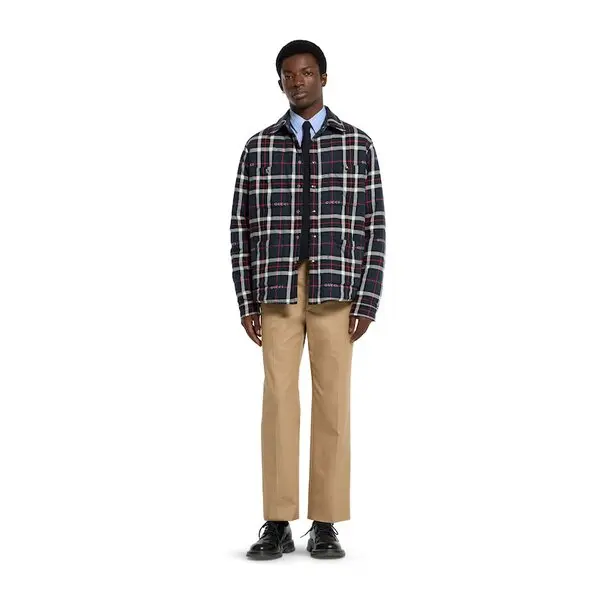 Gucci Tartan Cotton Jacquard Padded Shirt