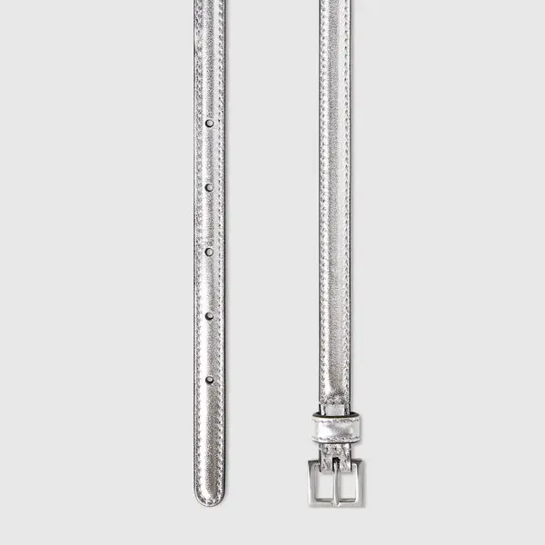 Gucci Thin Belt With Crystal Horsebit Detail