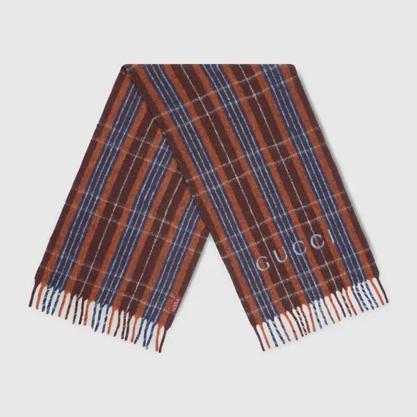 Gucci Wool Scarf With Logo
