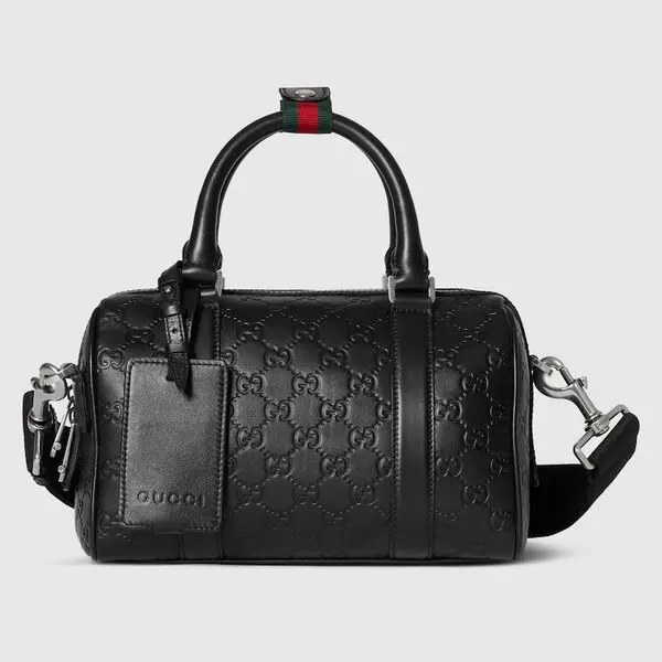 Gucci Gg Emblem Small Duffle Bag - Black