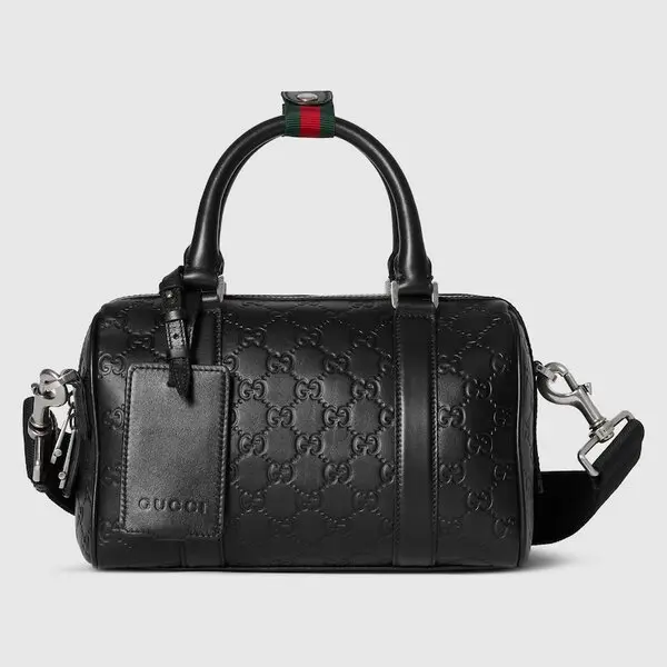 Gucci Gg Emblem Small Duffle Bag - Black
