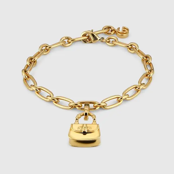 Gucci Bracelet With Bamboo 1947 Charm - Gold-toned Metal