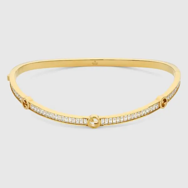 Gucci Blondie Crystal Necklace - Gold-toned Metal