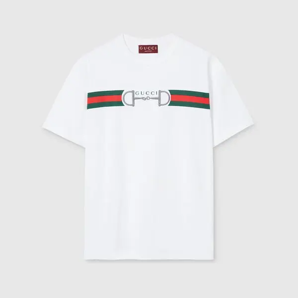 Gucci Cotton Jersey T-shirt With Embroidery - White