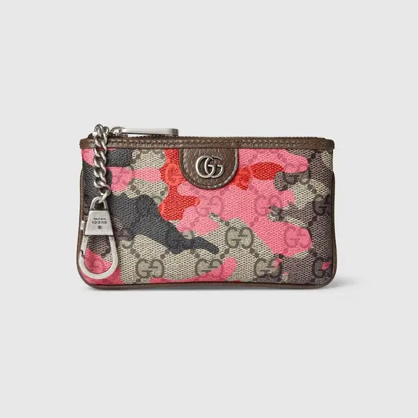 Gucci Gg Monogram Key Case - Beige