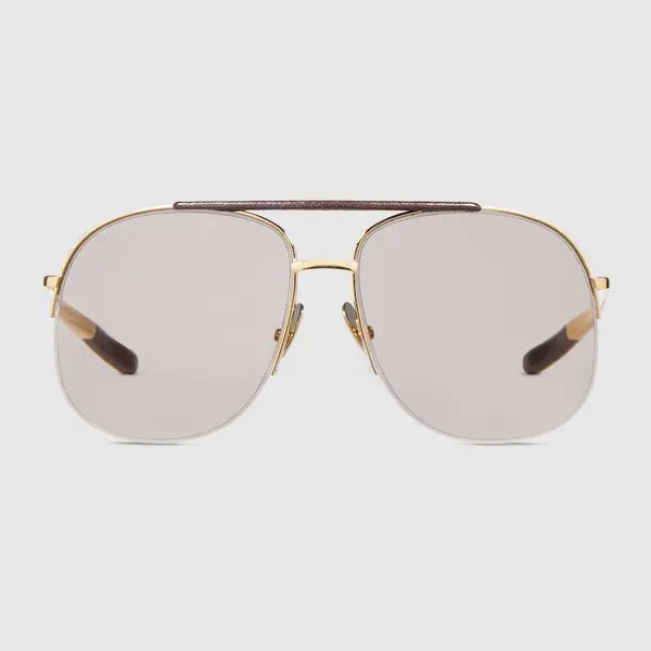 Gucci Navigator Sunglasses - Gold