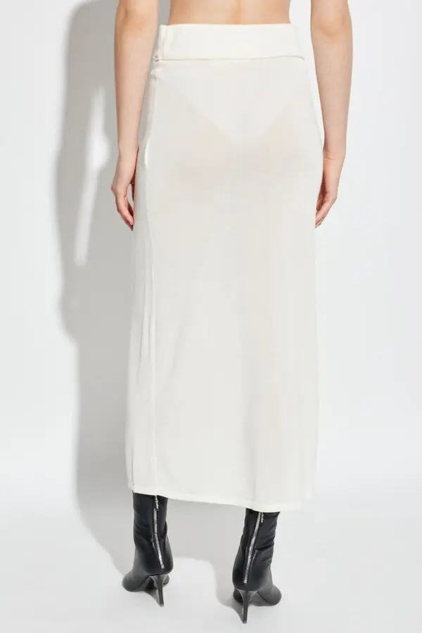 TOTEME Straight-cut Midi Skirt - Cream