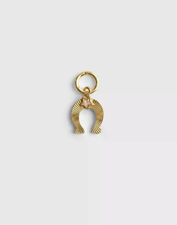 Madewell Horseshoe Charm - Antique Gold