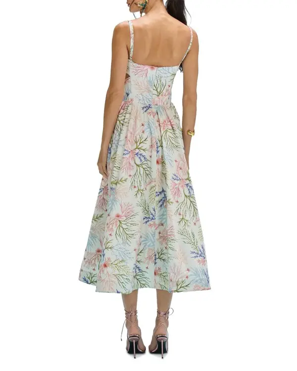 PatBO Seaweed Flutter Midi Dress - Off White