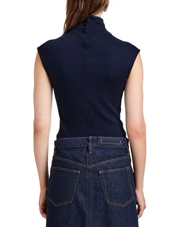 Proenza Schouler White Label Zane Brushed Rib Turtleneck Top