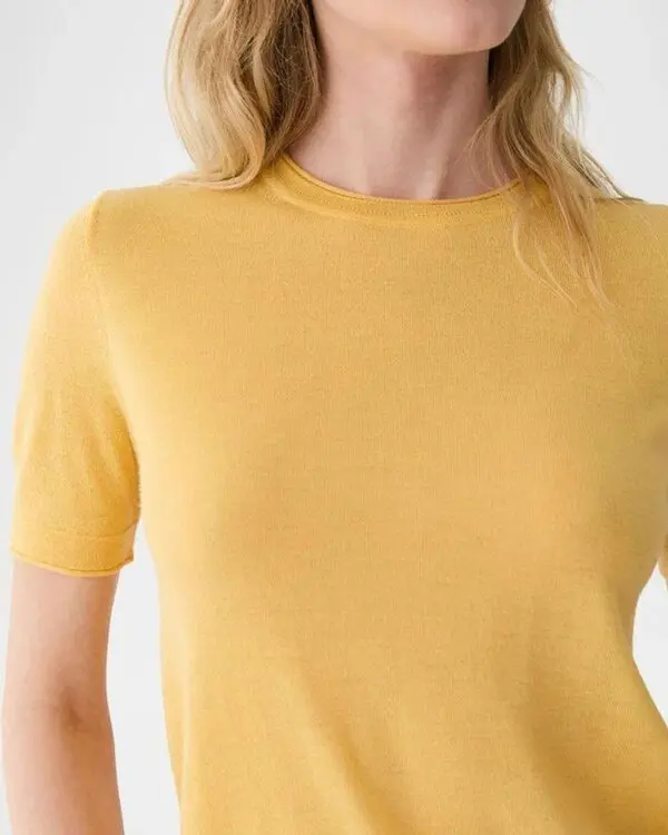 Lafayette 148 New York Cashmere Rib Knit Crewneck Sweater