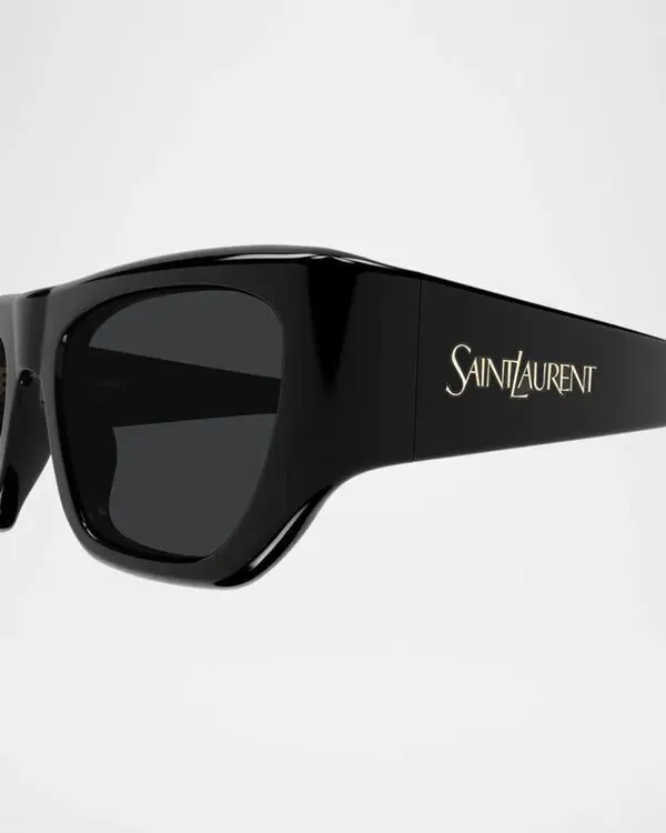 Saint Laurent Vintage Logo 61mm Square Sunglasses - Black