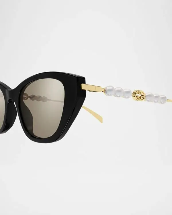 Gucci 50mm Acetate Cat-eye Sunglasses - Black