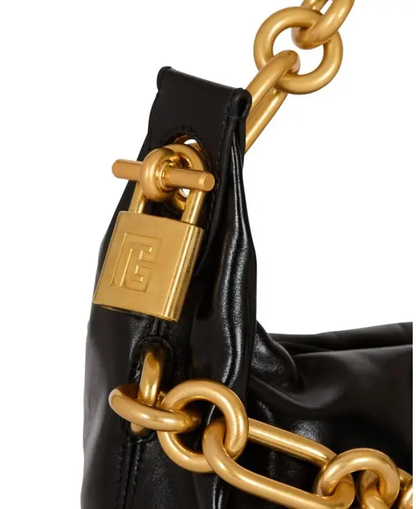Balmain Medium Sync Bag In Calfskin Leather