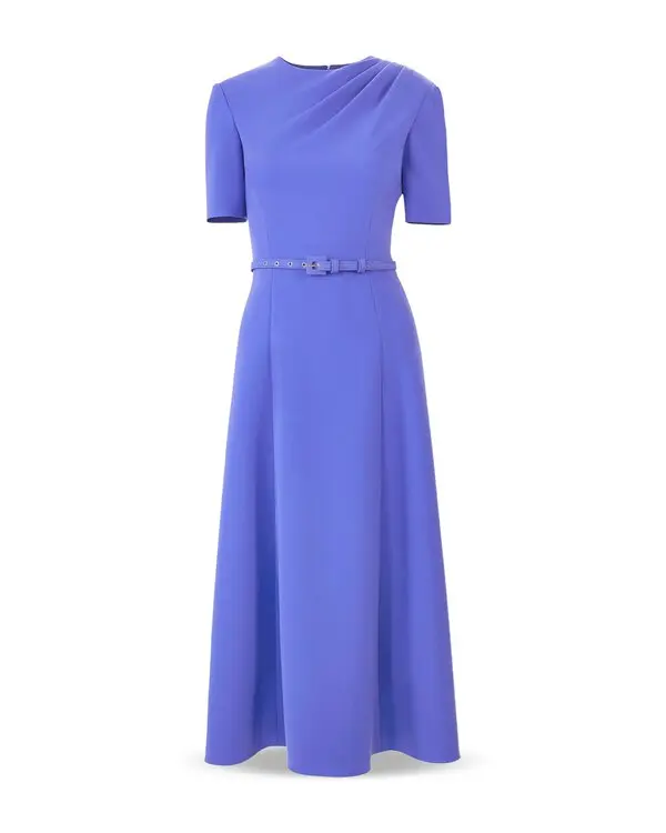 Carolina Herrera Draped Midi Dress With Removable Belt