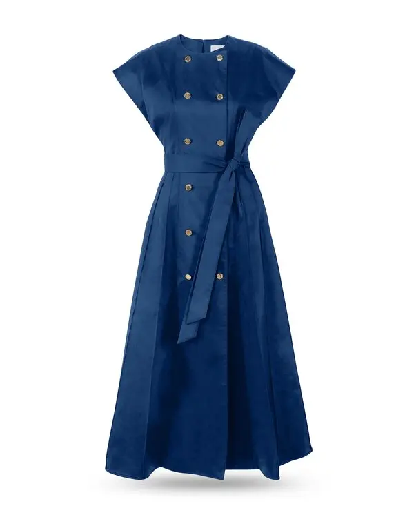 Carolina Herrera Double-breasted Belted Midi Dress - Midnight