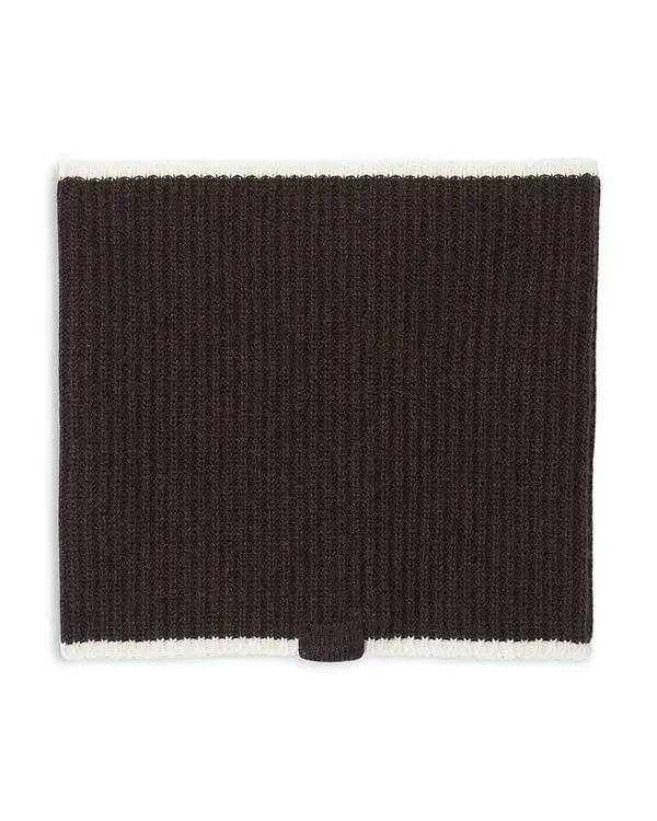 Sandro Rib Knit Neck Warmer Scarf - Brown