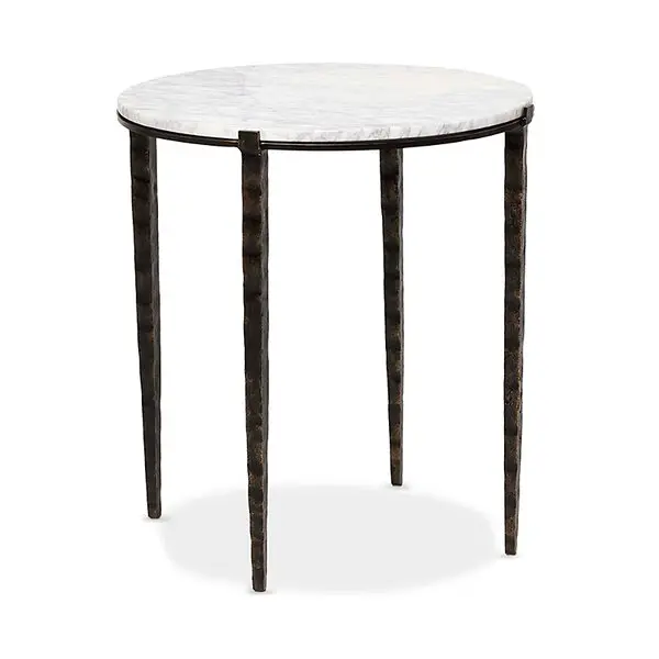INTERLUDE HOME Como Side Table - Gilded Bronze/salt