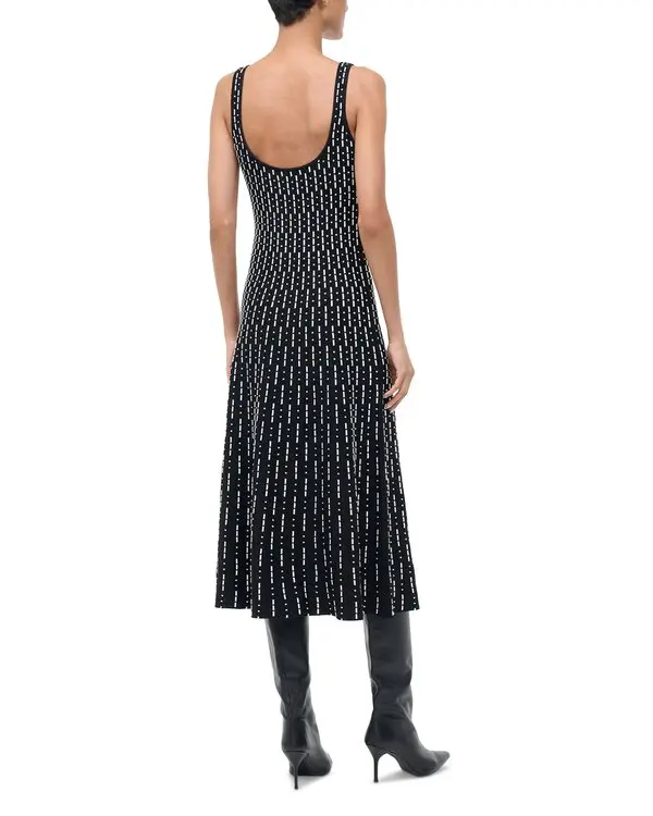 Staud Ellison Dress - Black Geo