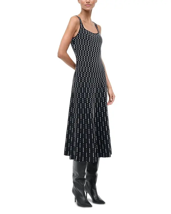 Staud Ellison Dress - Black Geo