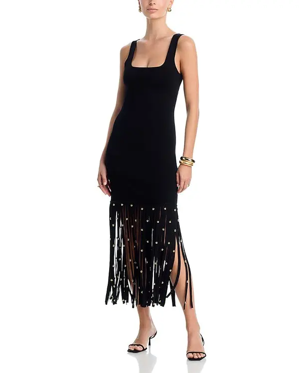 Simkhai Romelia Midi Dress - Black