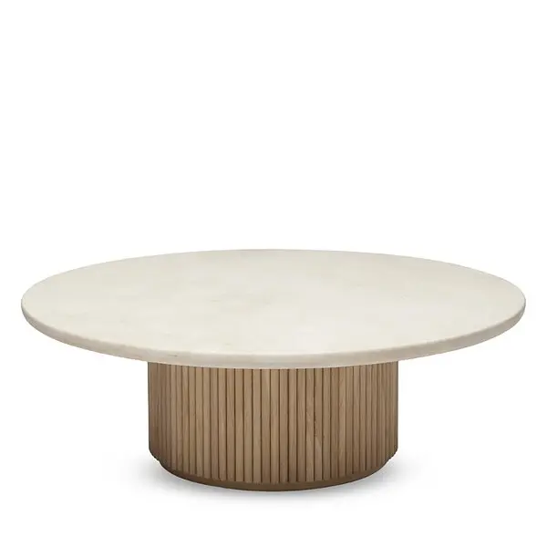 INTERLUDE HOME Laurel Round Cocktail Table - Honey/saddle