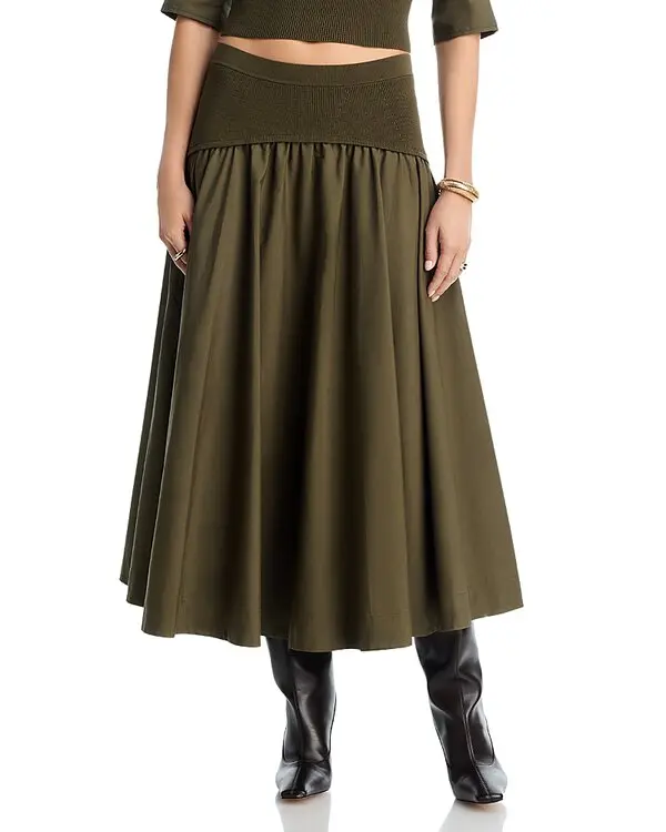Simkhai Ovie Midi Skirt - Fern
