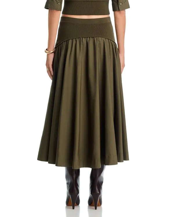 Simkhai Ovie Midi Skirt - Fern