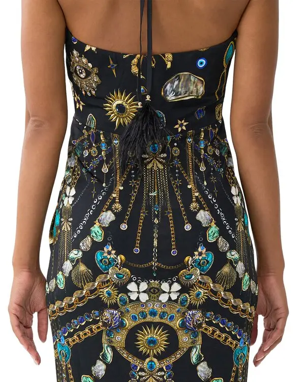 Camilla Printed Jersey Halter Dress