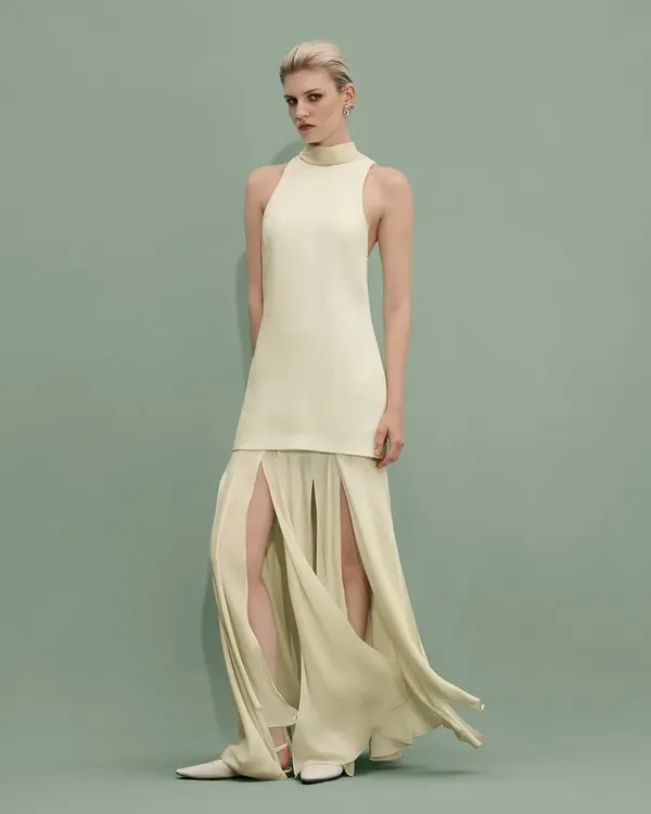 Brandon Maxwell Leonie Dress - Lemon Ice | Editorialist
