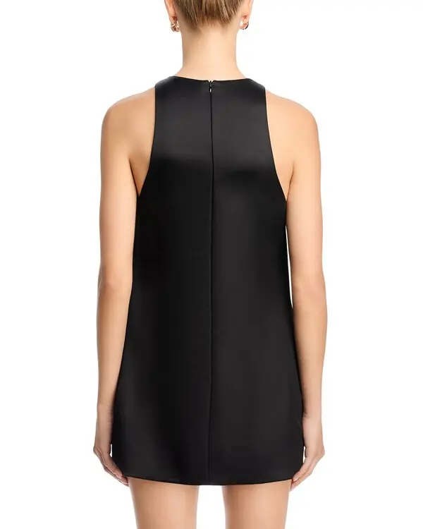 Brandon Maxwell Joelle Wool Silk Mini Dress