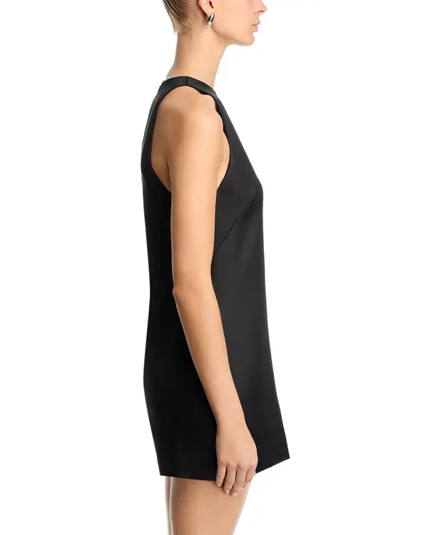 Brandon Maxwell Joelle Wool Silk Mini Dress