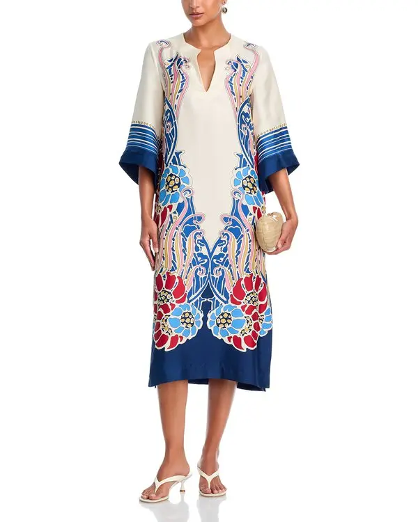 La DoubleJ Printed Silk Twill Kaftan