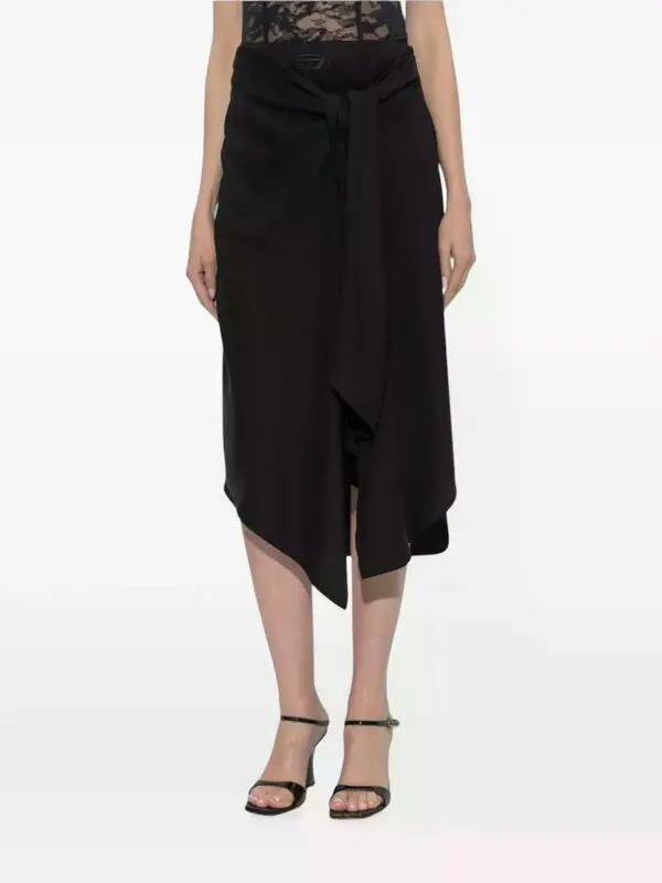 DIESEL® Tie-detailed Midi Skirt