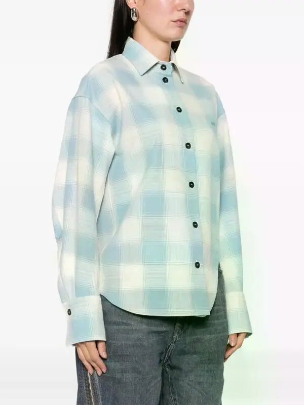 Attico Eliza Long-sleeve Shirt - Blue