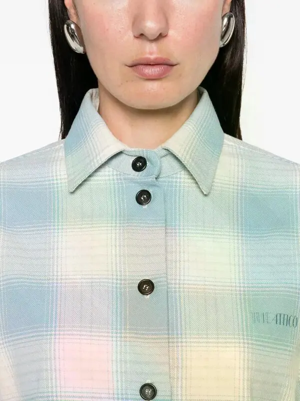 Attico Eliza Long-sleeve Shirt - Blue