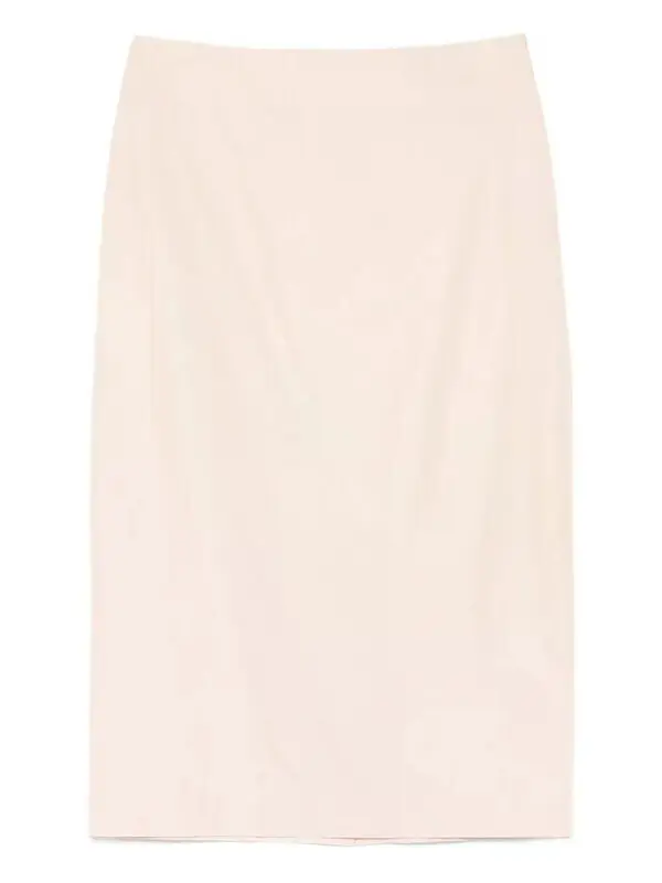 ST. AGNI Rear-slit Midi Skirt - Pink