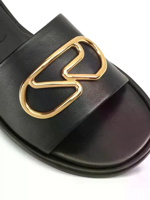 SERGIO ROSSI Logo-detail Sandals - Black