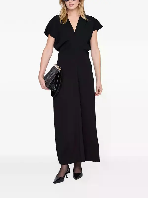 ANINE BING Zadig V-neck Maxi Dress - Black