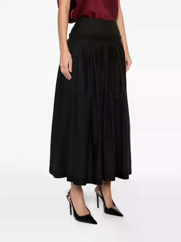 LANVIN Pleated Basque Midi Skirt