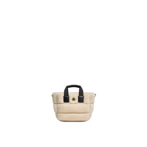 Moncler Micro Caradoc Teddy Tote Bag - White
