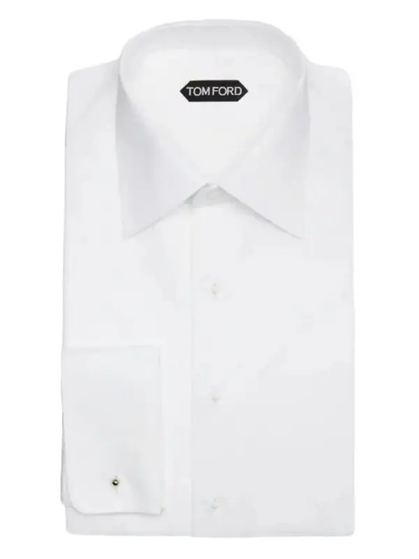 TOM FORD Cufflink Button-down Shirt - White
