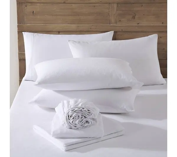Eddie Bauer Solid White Cotton Queen Sheet Set