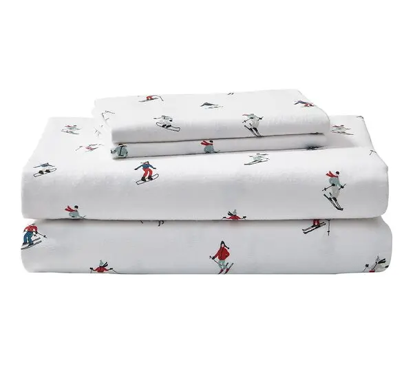 Eddie Bauer Ski Slope Cotton Twin Sheet Set - One-color