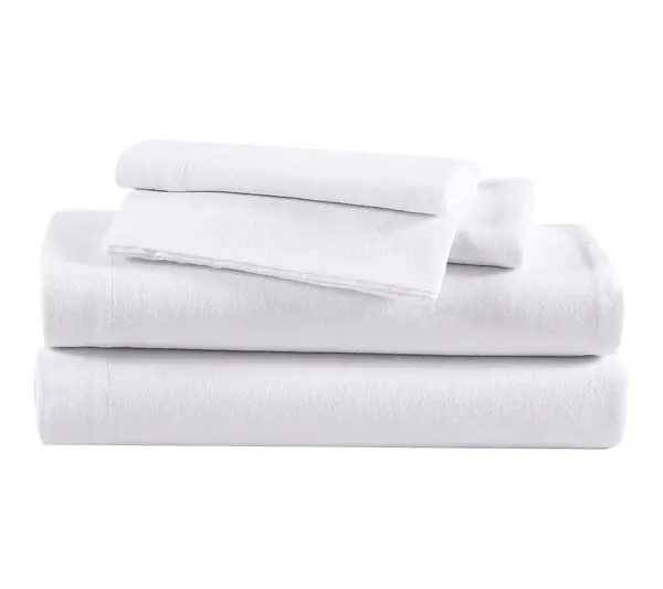 Eddie Bauer Solid White Cotton Twin Sheet Set