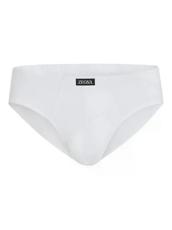Zegna Logo-tag Briefs - White