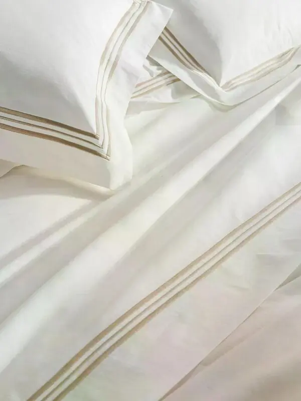 Frette Triplo Popeline Striped Bed Sheet